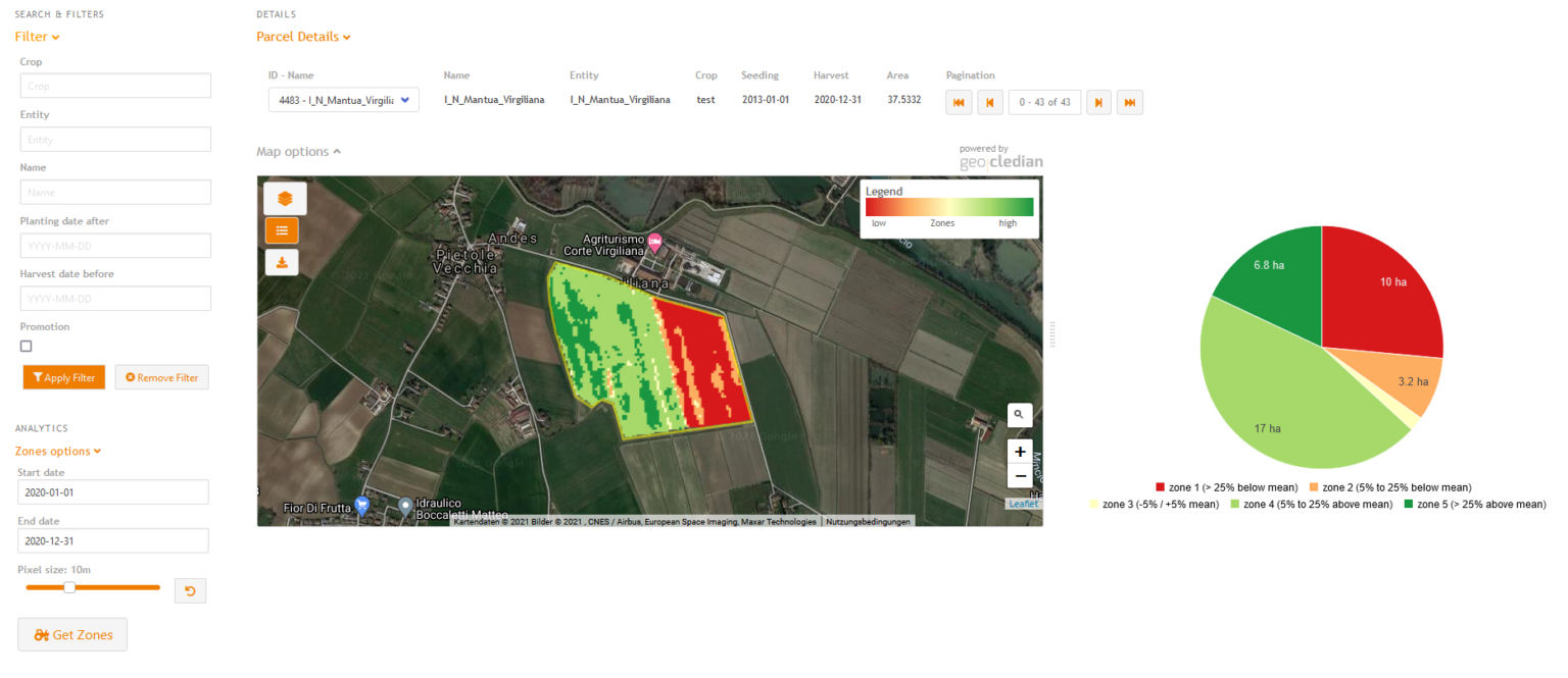 Yield Potential Maps / Farm Management Zones - geocledian documentation
